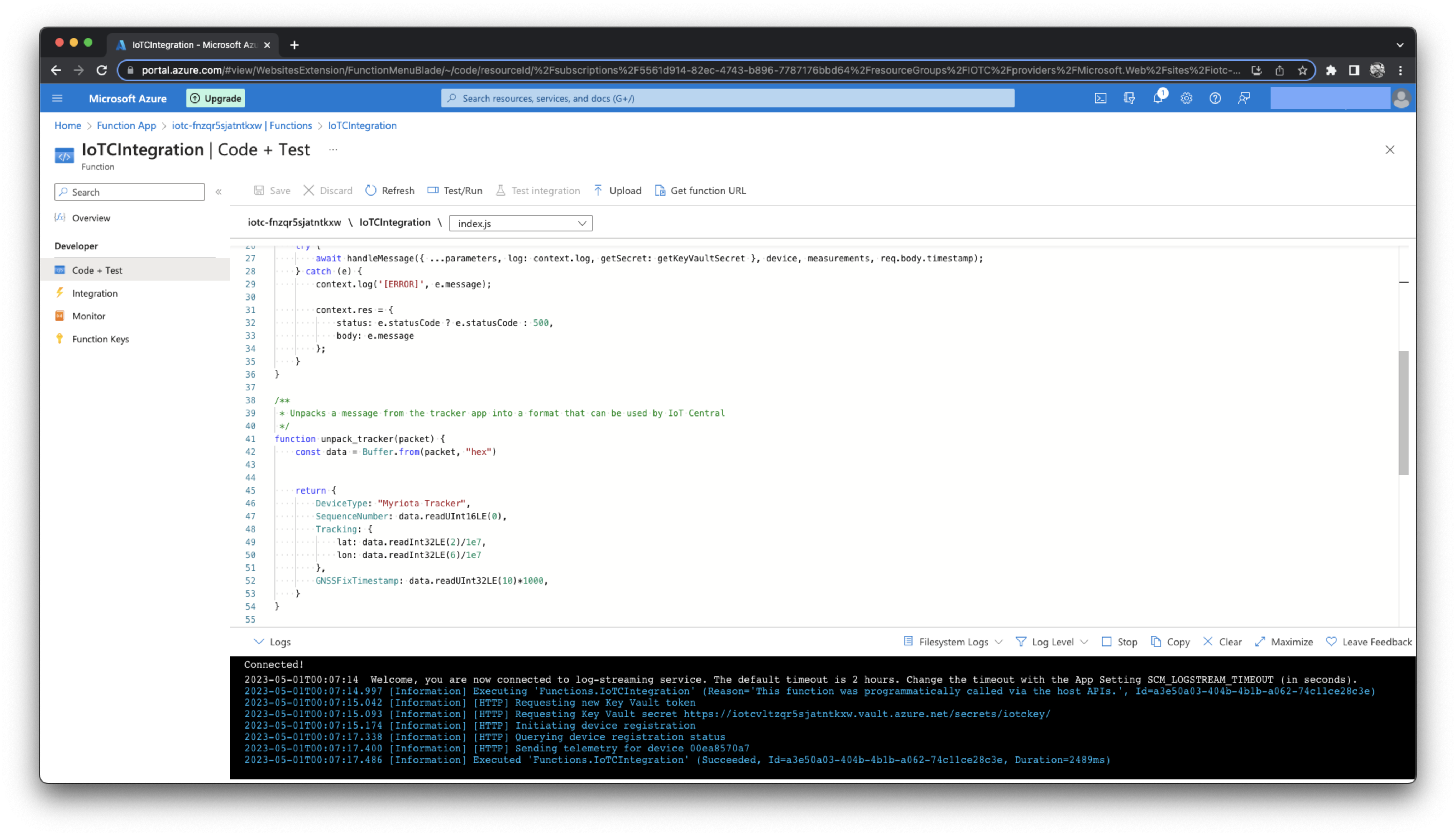 Microsoft Azure Iot Central Myriota Developer 