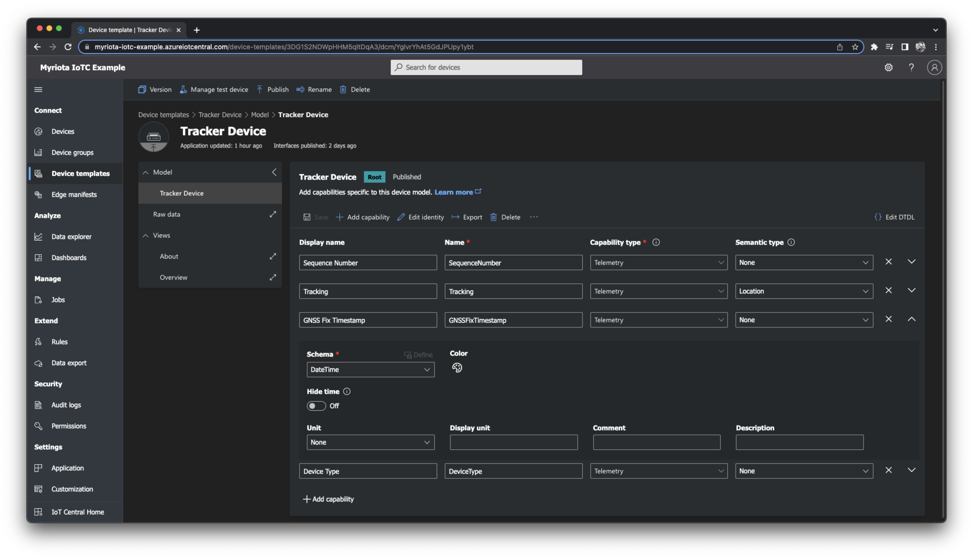 Microsoft Azure IoT Central – Myriota Developer